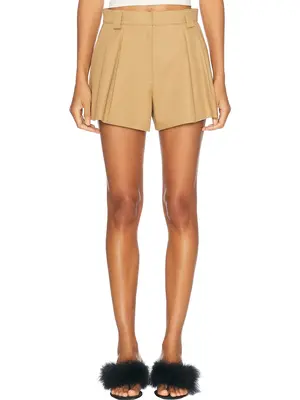 Alexander Wang Pleated Mini Shorts - Chino