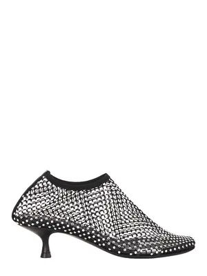 Christopher Esber Minette Crystal Mesh Micro Heel - Black