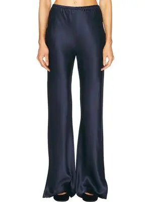 EAVES Loretta Silk Pants - Navy