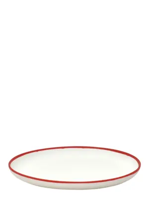 TINA FREY DESIGNS Medium Platter - Red Rim