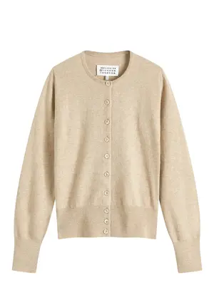 MAISON MARGIELA Shrunken Knit Cardigan - Walnut