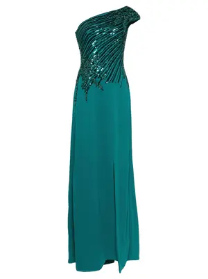 SAIID KOBEISY One-shoulder Gown - Green