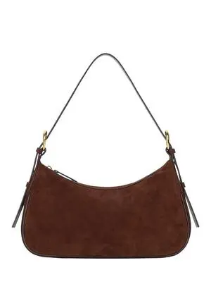 Staud Pine Leather Shoulder Bag - Mahogany