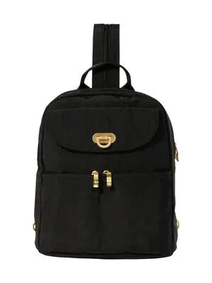 BAGGALLINI BAGGALLINI Coastal Flip Lock Day Pack Black W/gold Hardware