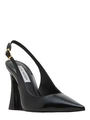 Steve Madden Blare Slingback Pointed Toe Pump - Black Box