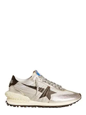 GOLDEN GOOSE Running Marathon Training Sneakers - Silver Black