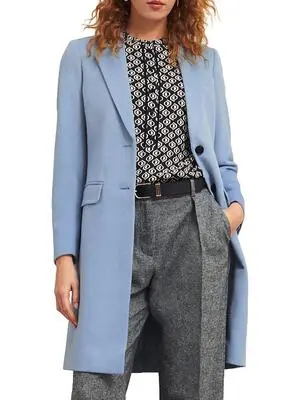 HOBBS LONDON Cavendish Wool Coat - Pale Blue