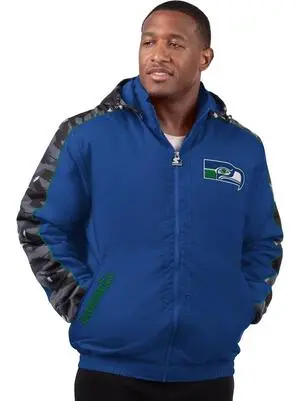 STARTER Seattle Seahawks Full-zip Hoodie Jacket - Royal