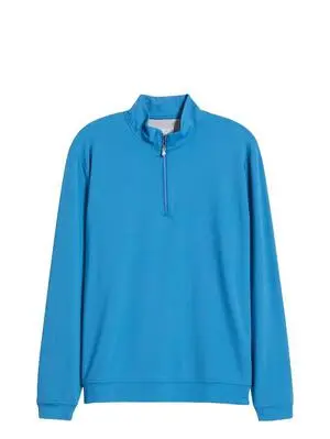 Johnnie-o Motion Performance Quarter Zip Pullover Barrels Blue