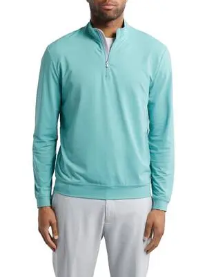 Johnnie-o Motion Performance Quarter Zip Pullover Green Grass