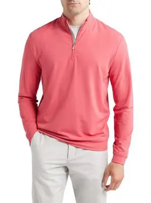 Johnnie-o Motion Performance Quarter Zip Pullover - Lobster