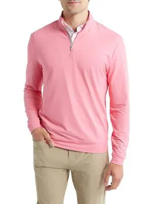 Johnnie-o Motion Performance Quarter Zip Pullover Pink Lemonade