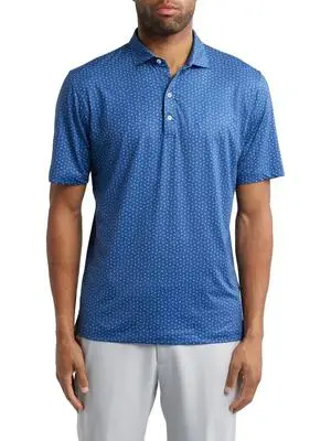 Johnnie-o Top O' The Morning Scatter Print Prep-formance Golf Polo - Lake
