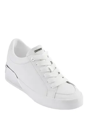 Dkny Maben Leather Sneakers - White