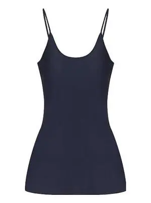 Giorgio Armani Silk Charmeuse Top - Blue / Navy