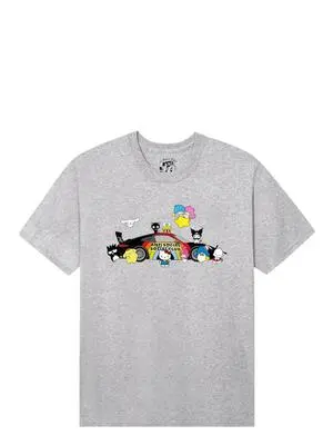 ANTI SOCIAL SOCIAL CLUB X Hello Kitty Racing Tee Shirt - Ash Heather