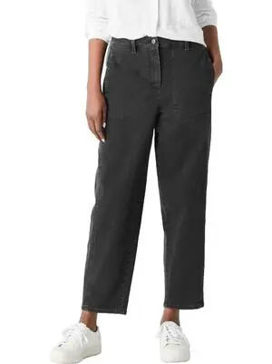 Eileen Fisher Ankle Lantern Jeans - Black