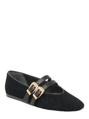 Dolce Vita Dolce Vita Baylee Mary Jane Flat Onyx Perforated Suede