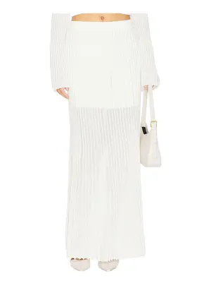 Clea Manning Knit Skirt - Off White