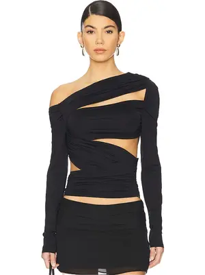 Lioness Untamed Long Sleeve Top - Onyx