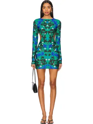 Agua Bendita X Juliana Dashi Mini Dress - Dashi Green Multi