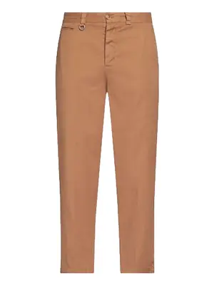 PAOLO PECORA Pants Size Linen, Cotton, Elastane - Brown