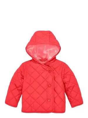 PRIMARY Quilted Fleece-lined Puffer Jacket - Strawberry
