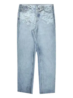 DIESEL Straight Placed Print Jeans