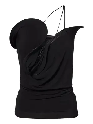 Christopher Esber Wave Coil Jersey Top - Black