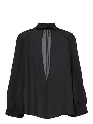 NILI LOTAN Elianna Silk Top - Black