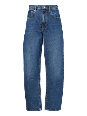 FRAME Low Slung Mid-rise Barrel-leg Jeans - Blue