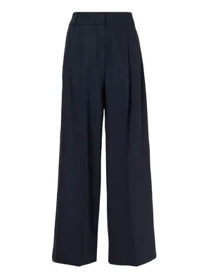 Max Mara Nichols Virgin Wool Wide-leg Pants - Blue