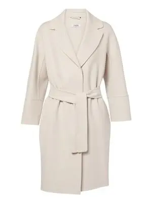 Max Mara Arona Wool Wrap Coat - Beige
