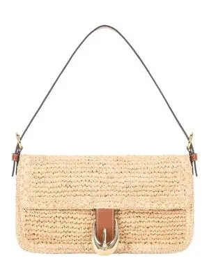 Staud Harlow Raffia Shoulder Bag - Natural/tan
