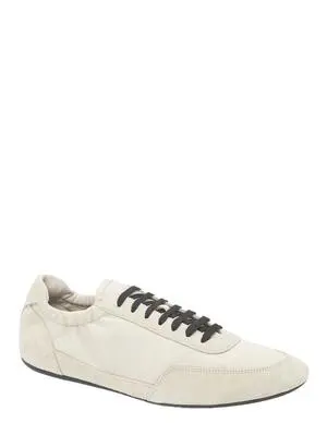 Prada Prada Collapse Mixed Media Low Top Sneaker Avorio