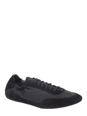 Prada Collapse Mixed Media Low Top Sneaker - Nero