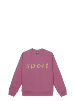 StÜssy Dot Sport Crew Sweatshirt - Berry