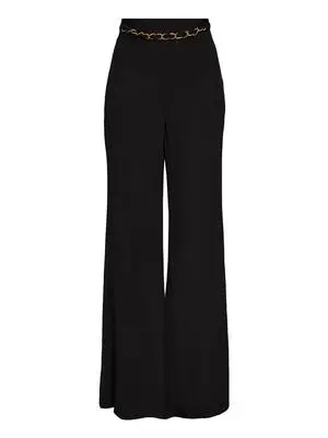 Zimmermann Embellished Crepe Flared Pants Black