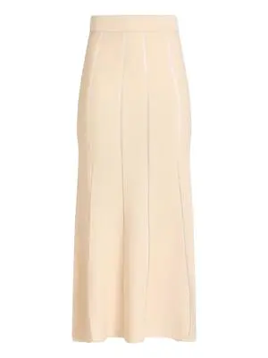Zimmermann Knitted Midi Skirt Cream