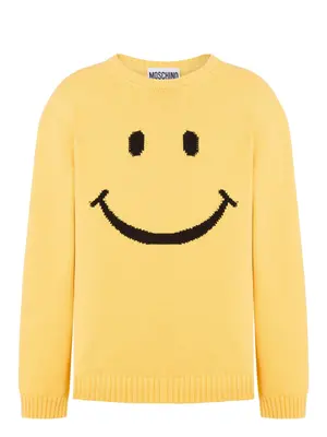 Moschino Embroidered Jumper - Yellow