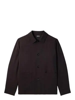Zegna Wool And Mohair-blend Chore Jacket - Brown