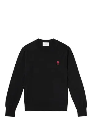 AMI AMI PARIS ADC Logo-Embroidered Merino Wool Sweater