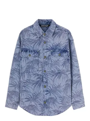 Palm Angels Palms Denim Shirt - Blue