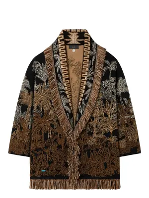 Alanui Jungle Toile De Jouy Cardigan - Brown