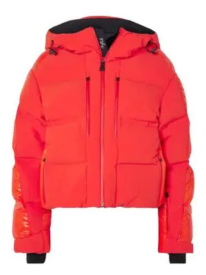 Aztech Mountain Super Nuke Hooded Down Ski Jacket - Red