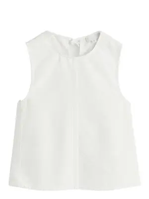 Cos Sleeveless Denim Top White