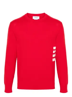 Thom Browne 4-bar Cotton Jumper - Red