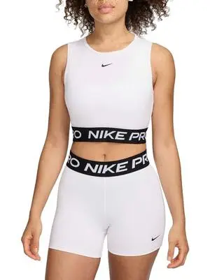 Nike Pro Dri-fit Crop Tank Top - 100 100 White/black