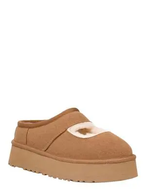 UGG Bea Shearling Lined Platform Mary Jane - Chestnut