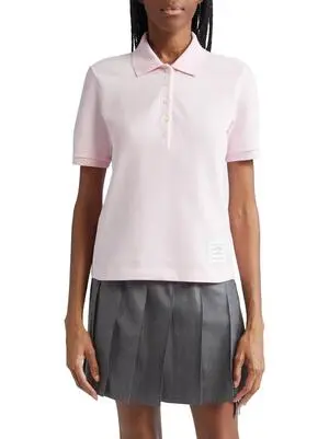 Thom Browne 4-bar Cotton Piqué Polo - Pink